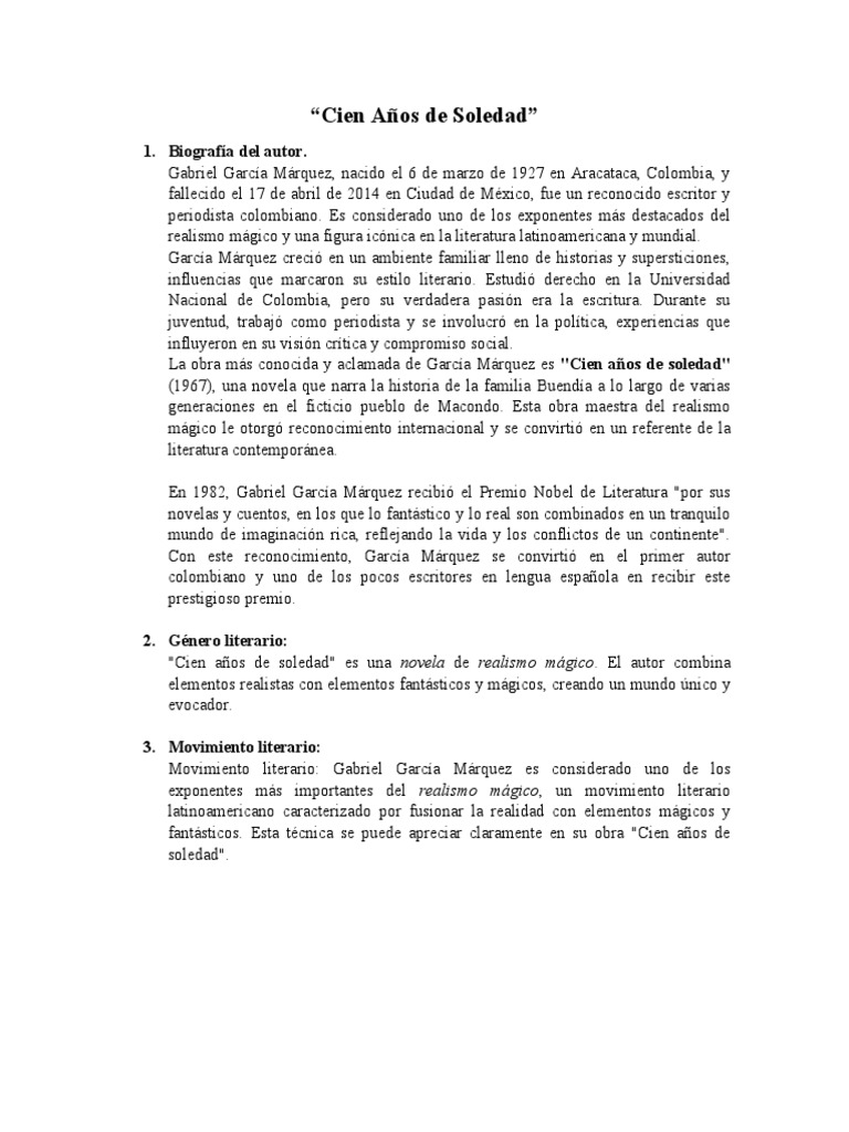 Cien Años de Soledad Capitulo VII | PDF | Gabriel García Márquez