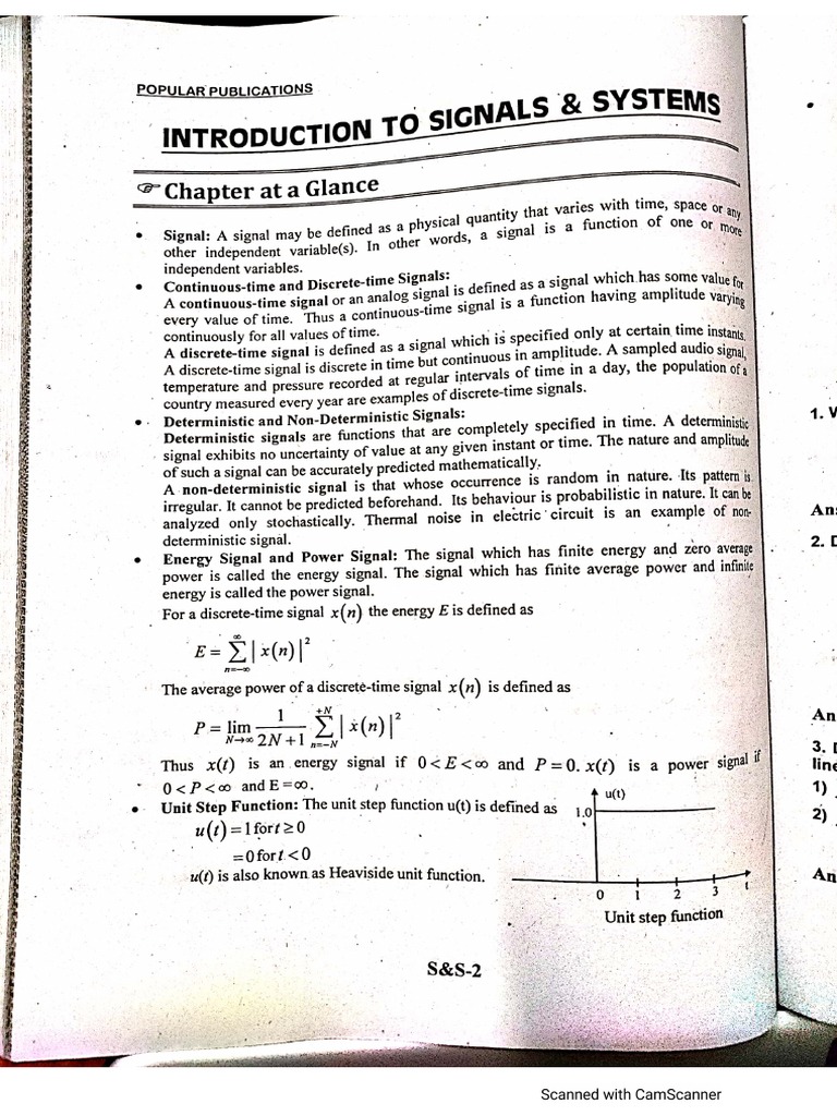 Introduction To Signals and System | PDF