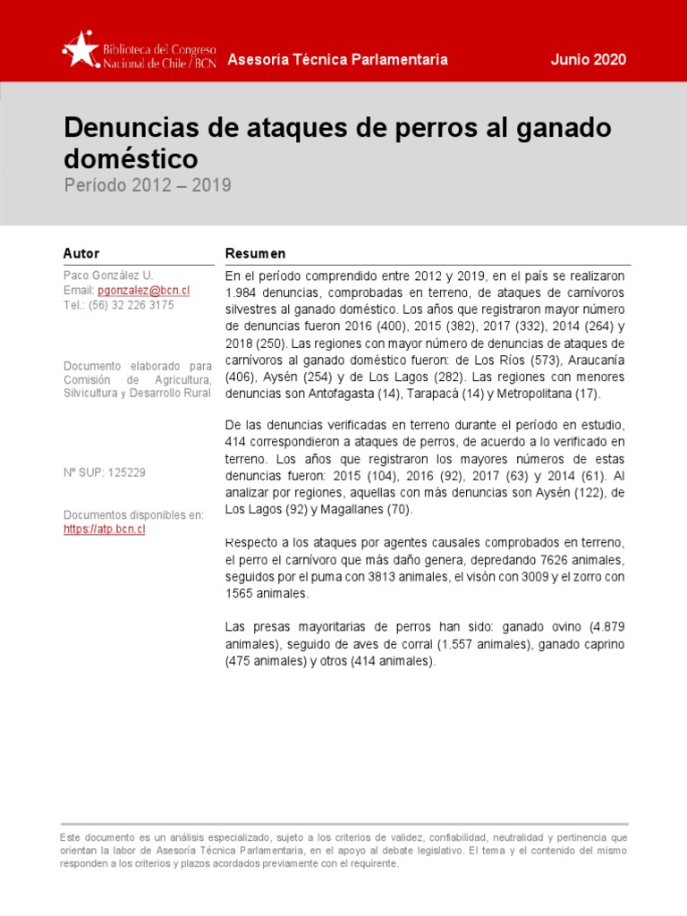 Est. - Ataques de Perros Asilvestrados | PDF