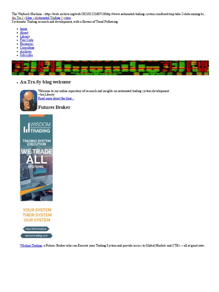 Bootstrap - Take 2 - Data Mining Bias, Code and Using Geometric Mean ...