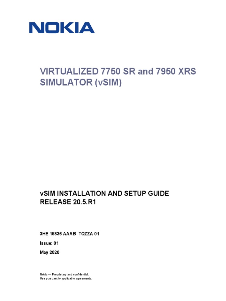 Nokia V Sim | PDF | Virtual Machine | Network Switch