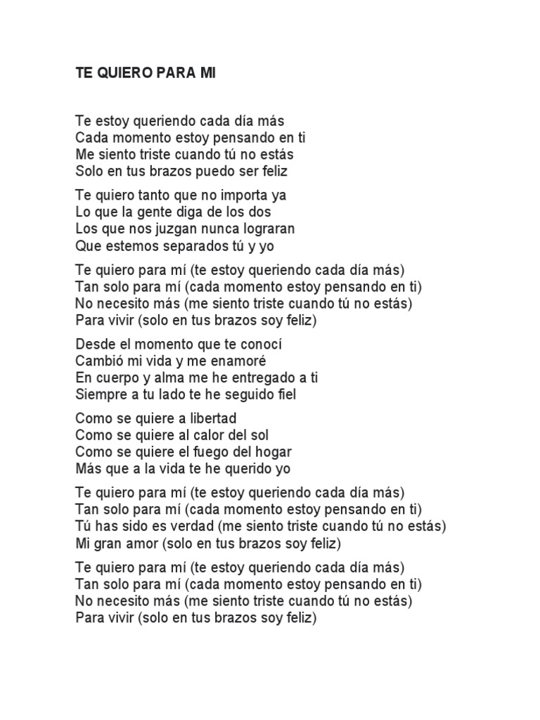 Te Quiero para Mi 2 | PDF | Amor