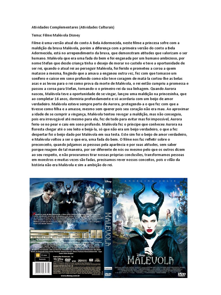 Atividades Complementares Filme Malevola | PDF