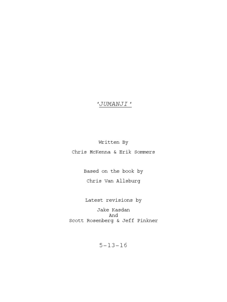 Jumanji - Welcome To The Jungle | PDF