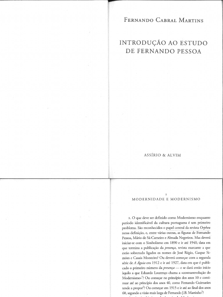 Fernando Cabral Martins Modernidade e Modernismo | PDF
