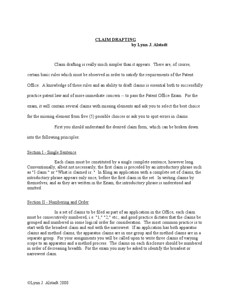 Claim Drafting | Patent Claim | Patent