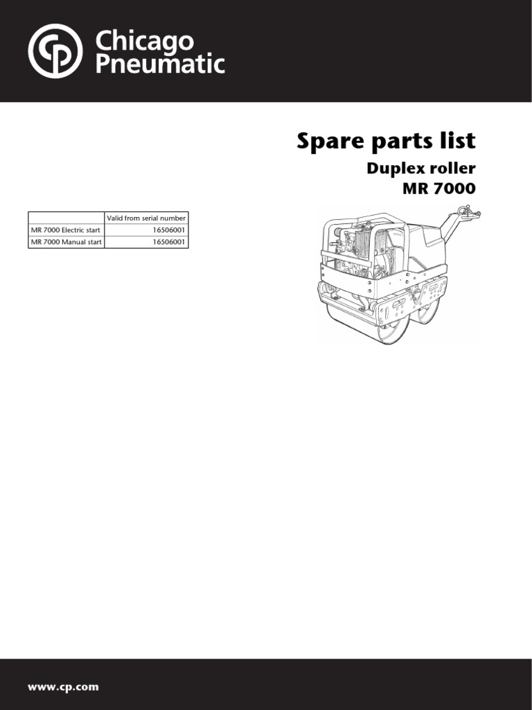 MR 7000 Spare Parts Overview | PDF | Pump | Mechanical Engineering