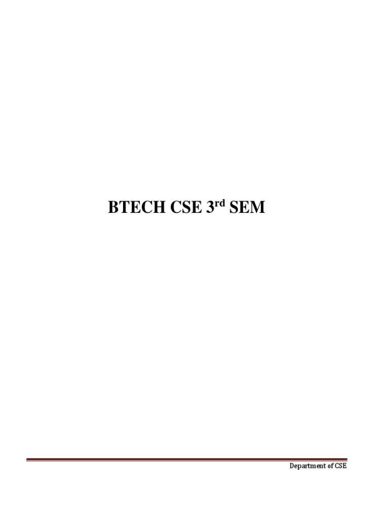 Btech Cse 3 SEM | PDF | Partial Differential Equation | Differential Equations