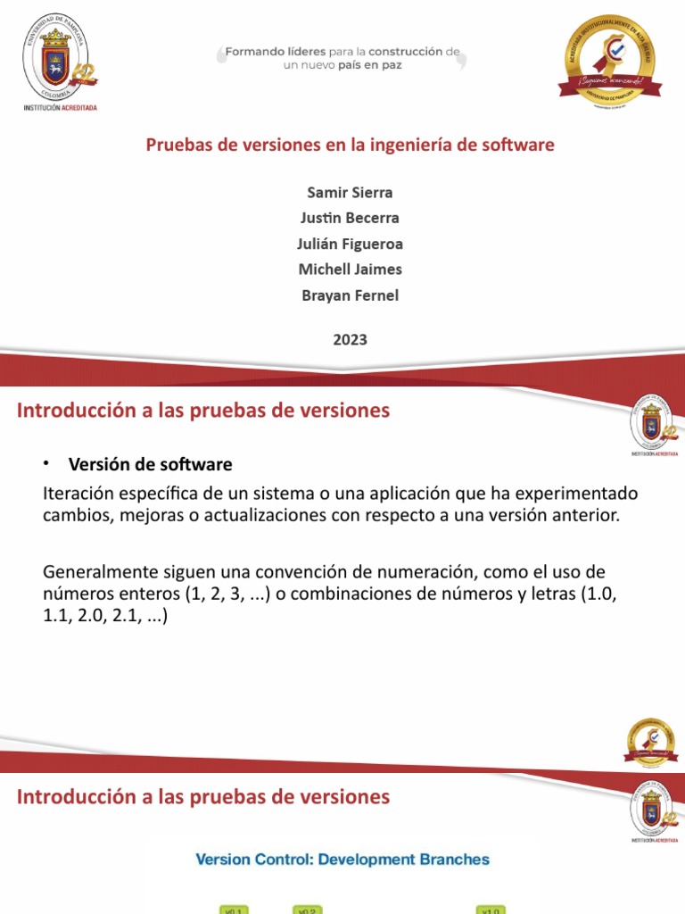 Exposicion Pruebas de Version | PDF | Software | Usabilidad