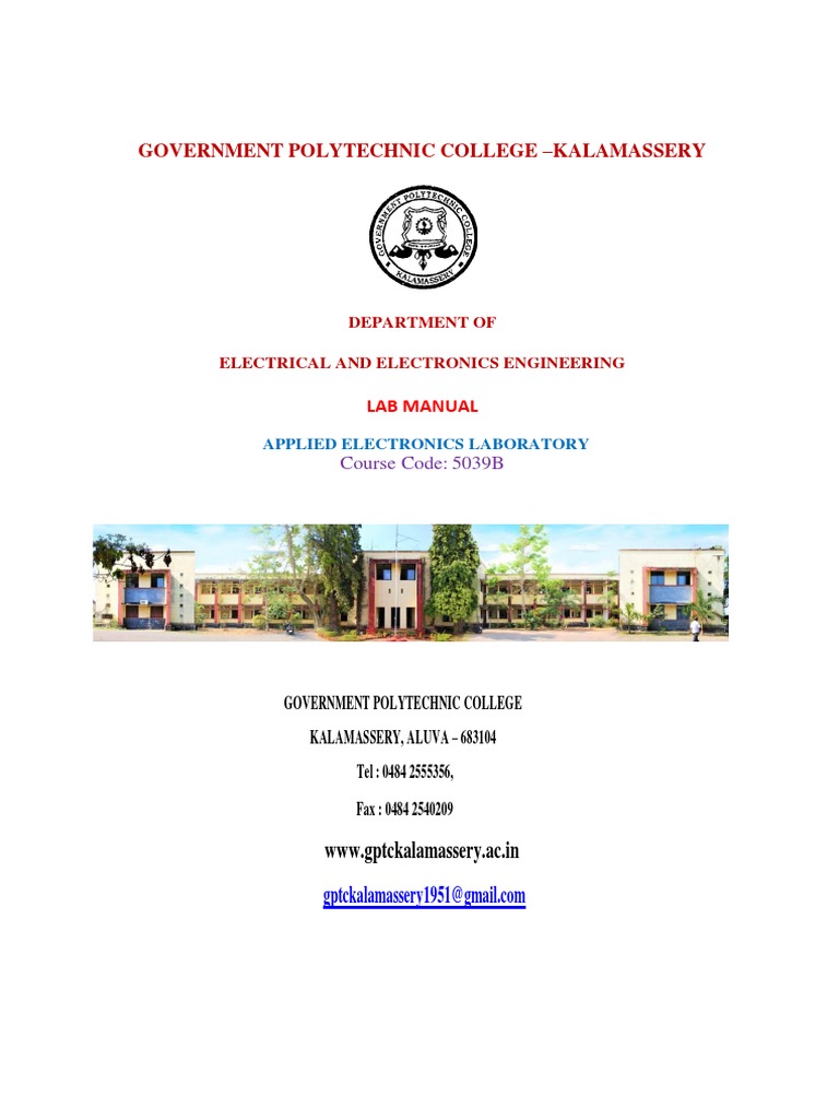 5039B Applied Electronics Laboratory (S5ELCT) | PDF | Operational ...