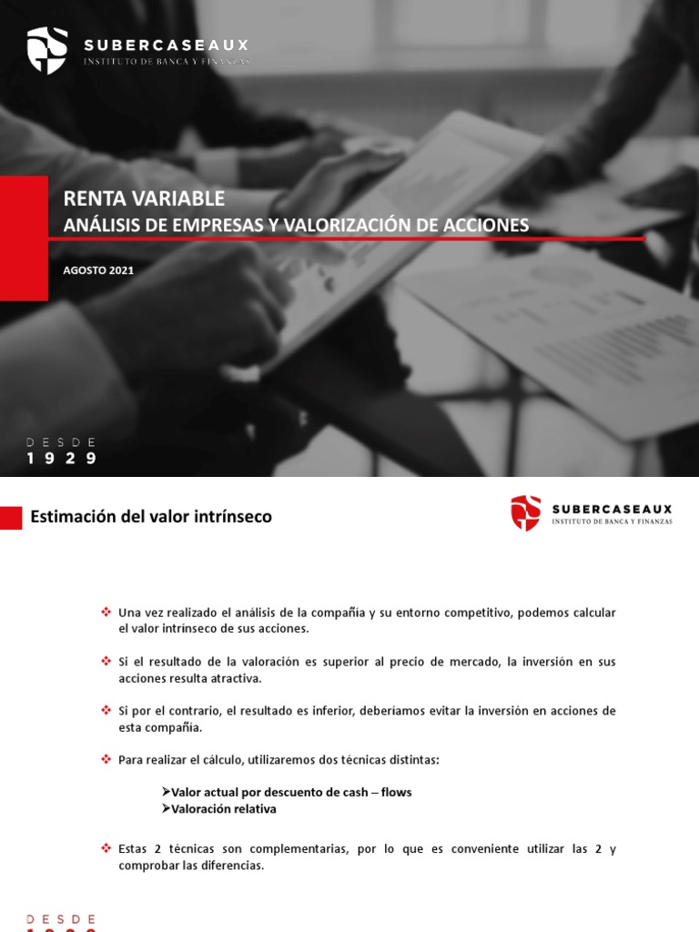 Apunte 5 Instrumentos de Renta Variable | PDF | Compartir (Finanzas ...