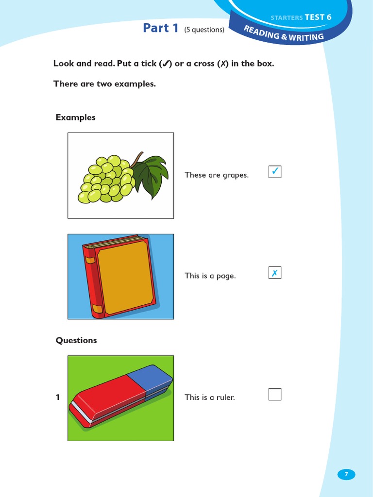 starters.reading.and.writing.exercise.4 | PDF