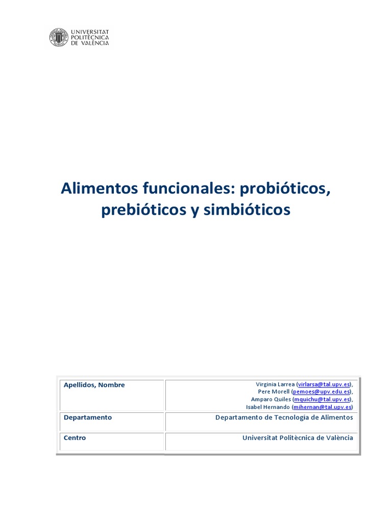 Alimentos Funcionales | PDF | Comida funcional | Alimentos