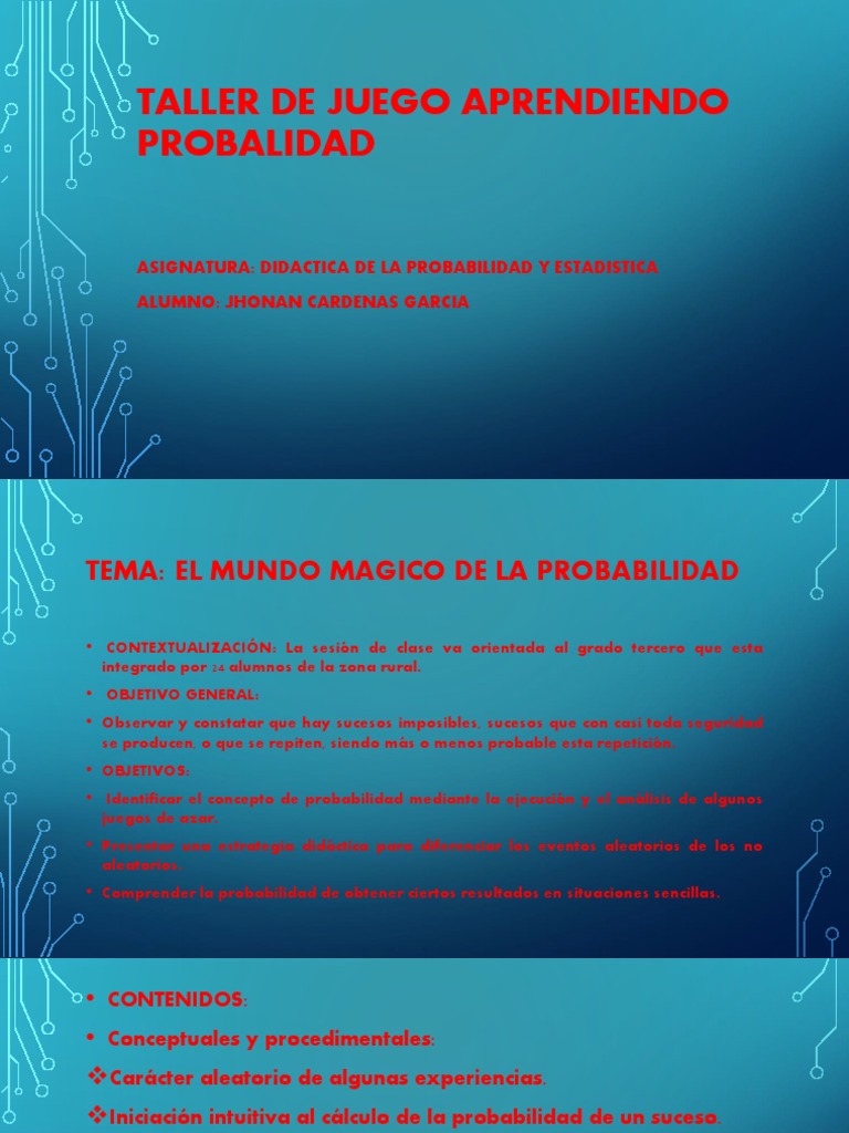 Taller de Juego Aprendiendo Probalidad | PDF | Probabilidad | Ruleta
