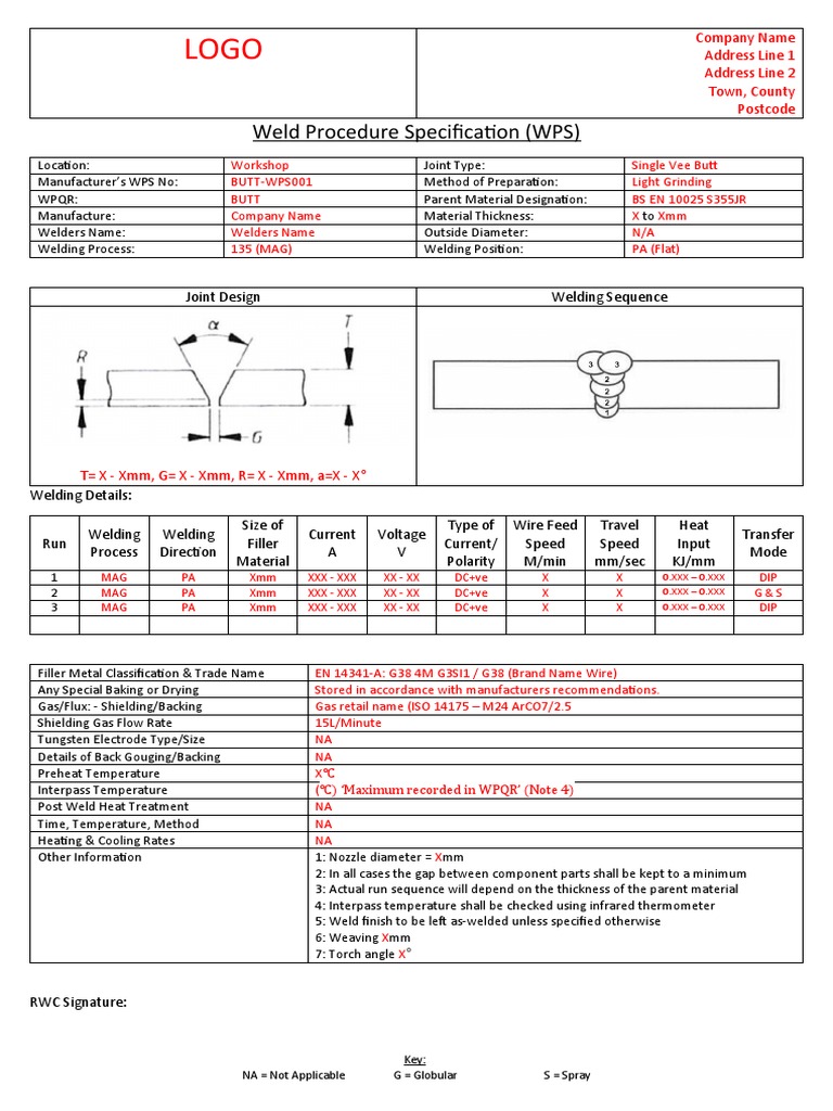 Template BUTT | PDF | Construction | Welding
