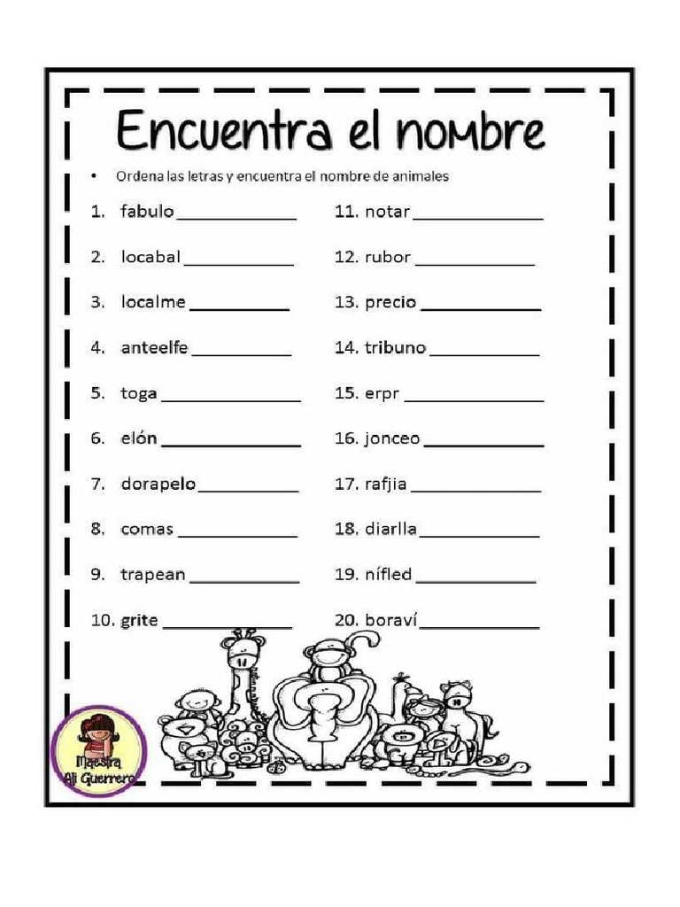 Encuentra El Nombre Pdf