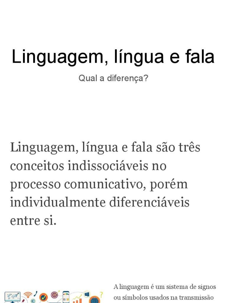Linguagem Língua E Fala Pdf Comunicação Comunicação Humana