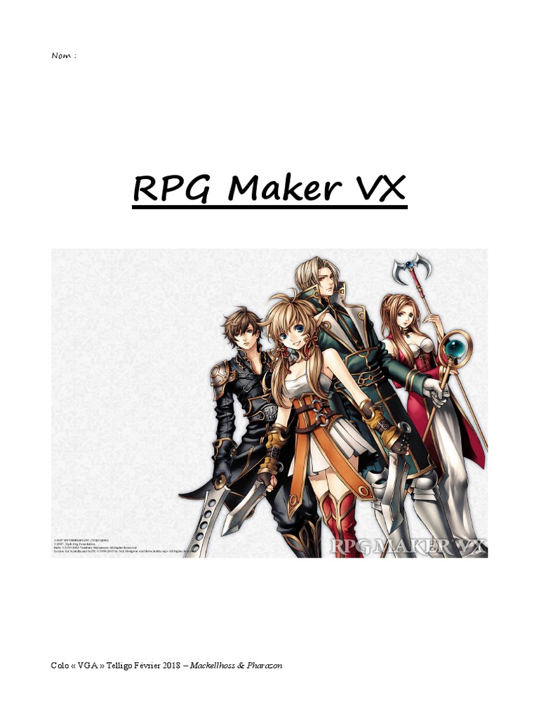 Formation RPGMAKER - Libre de Droit | PDF | Jeux et activités