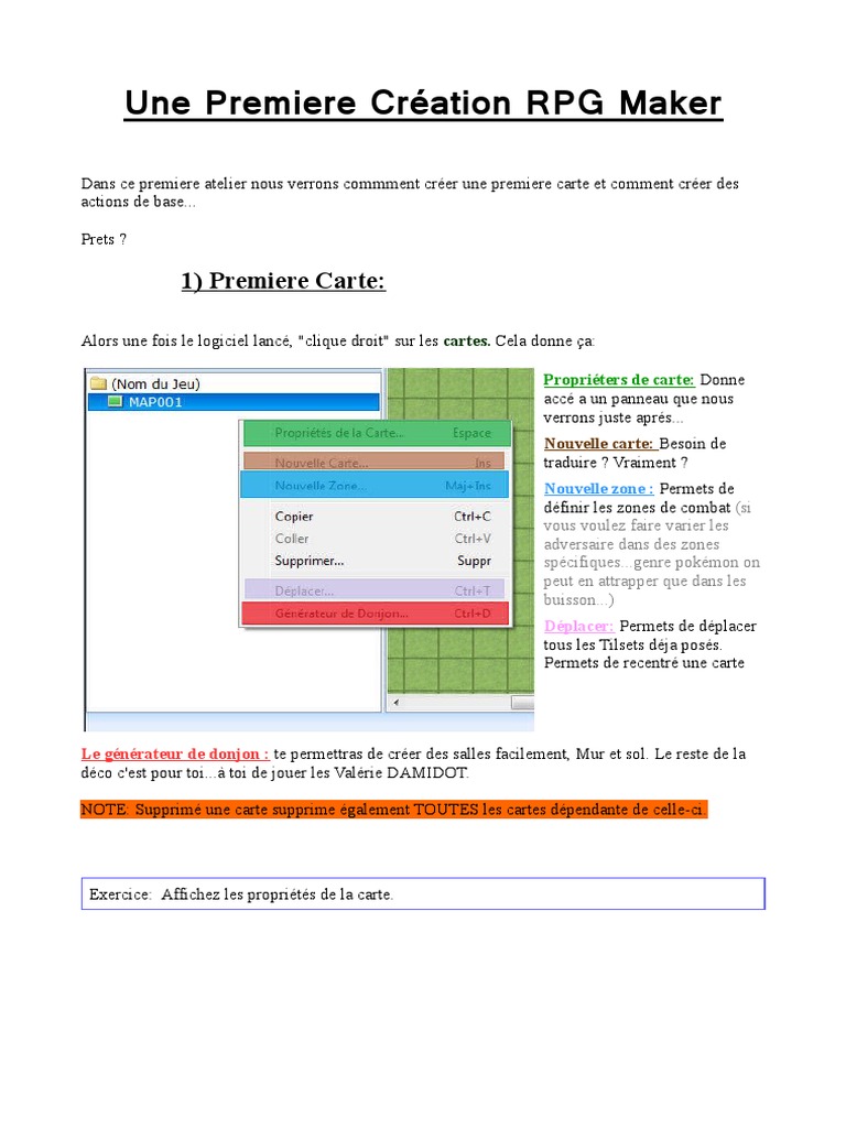 Créer sa première carte RPG Maker | PDF