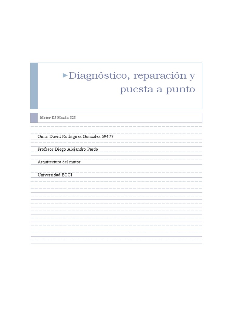 Motor Mazda 323 | PDF