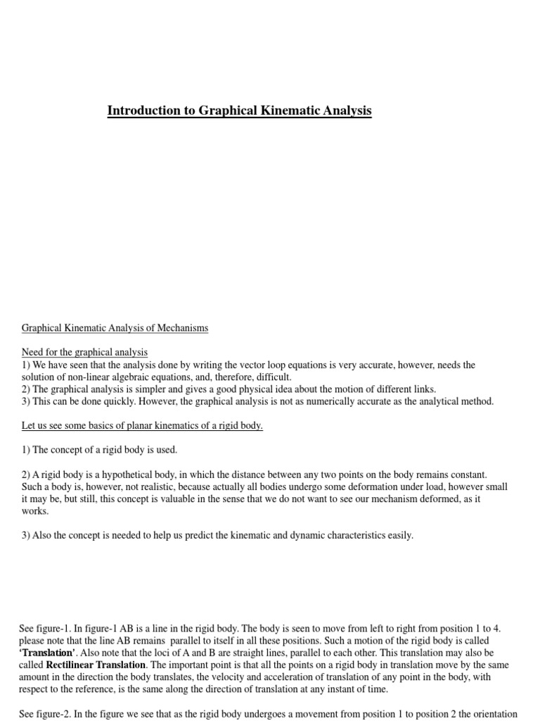 Lec-6 Introduction To Graphical Kinematic Analysis | PDF