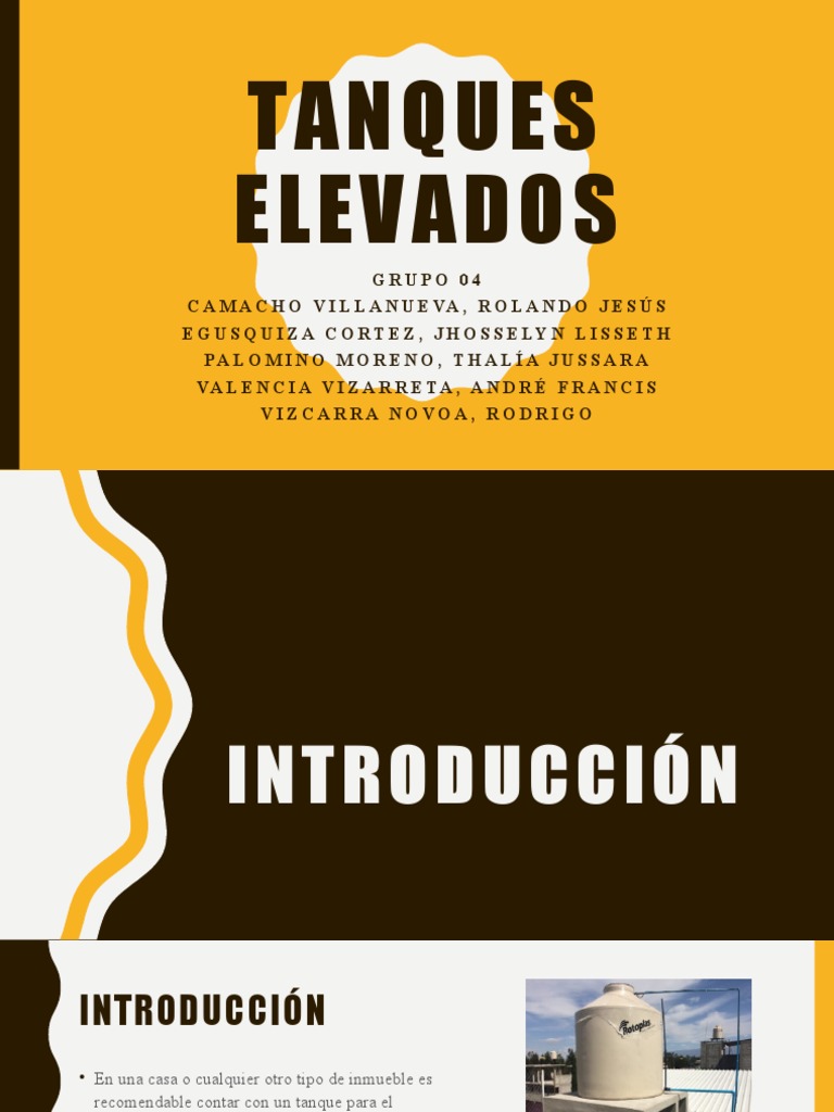 Tanque Elevado - Iiss - Grupo 4 | Descargar gratis PDF | Agua | Tanques