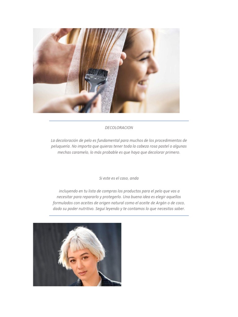 Guía de Decoloración del Cabello | PDF | Pelo | Color