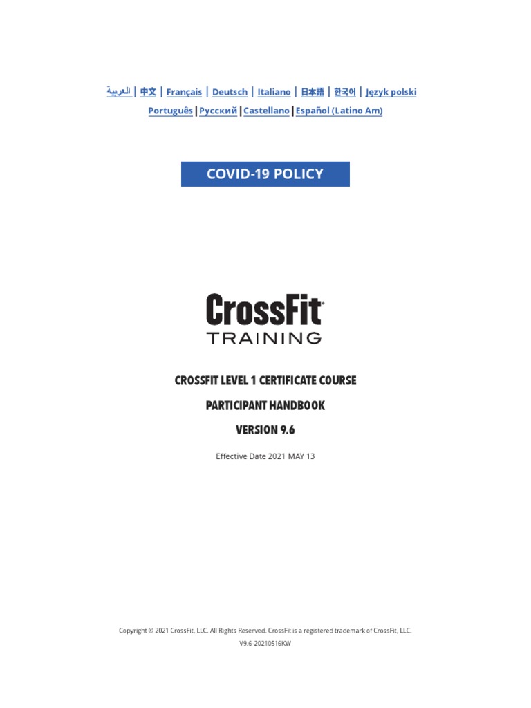 CFD L1 ParticipantHandbook Revised 02 | PDF | Professional Certification | Personal Trainer