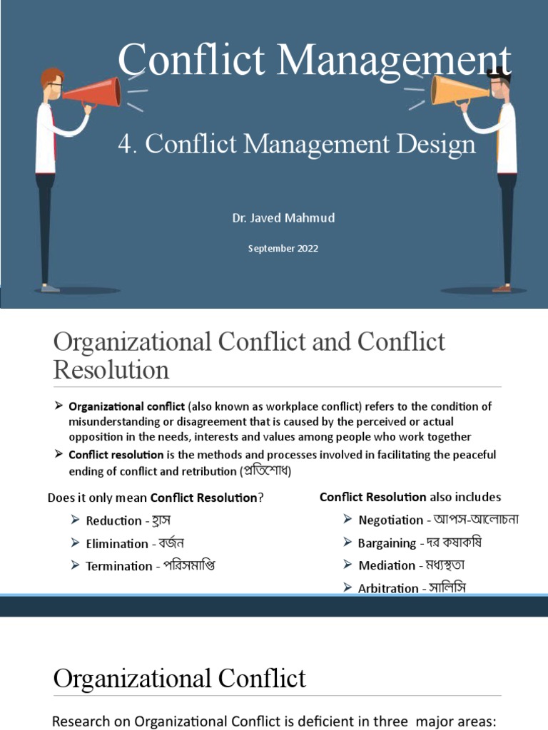 Conflict Management Design | PDF | Conflict Resolution ...