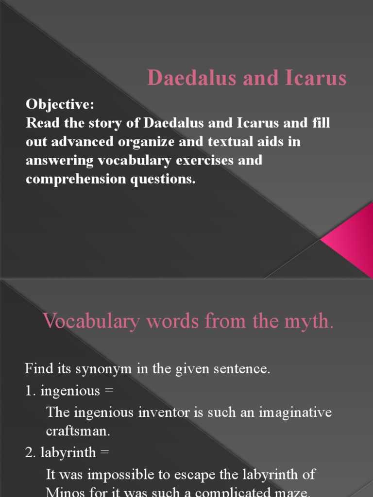 Daedalus and Icarus - 012412 | PDF