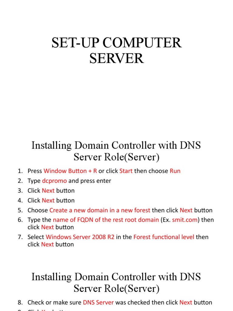 Set-Up Computer Server | PDF | Group Policy | Remote Desktop Services Set-Up Computer Server | PDF | Group Policy | Remote Desktop Services