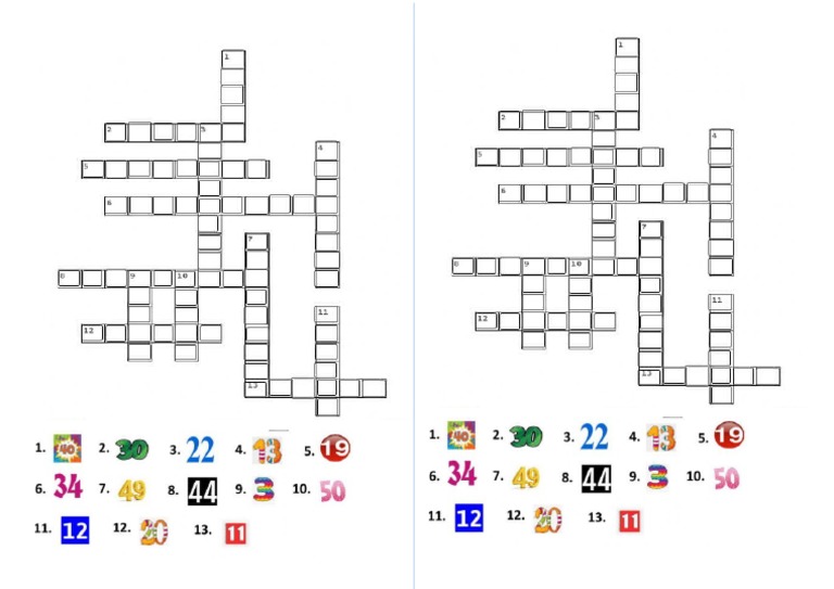 Crossword 1 - 50 5th Grade | PDF