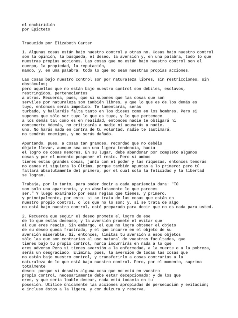 el enchiridión por Epicteto | PDF | Sócrates