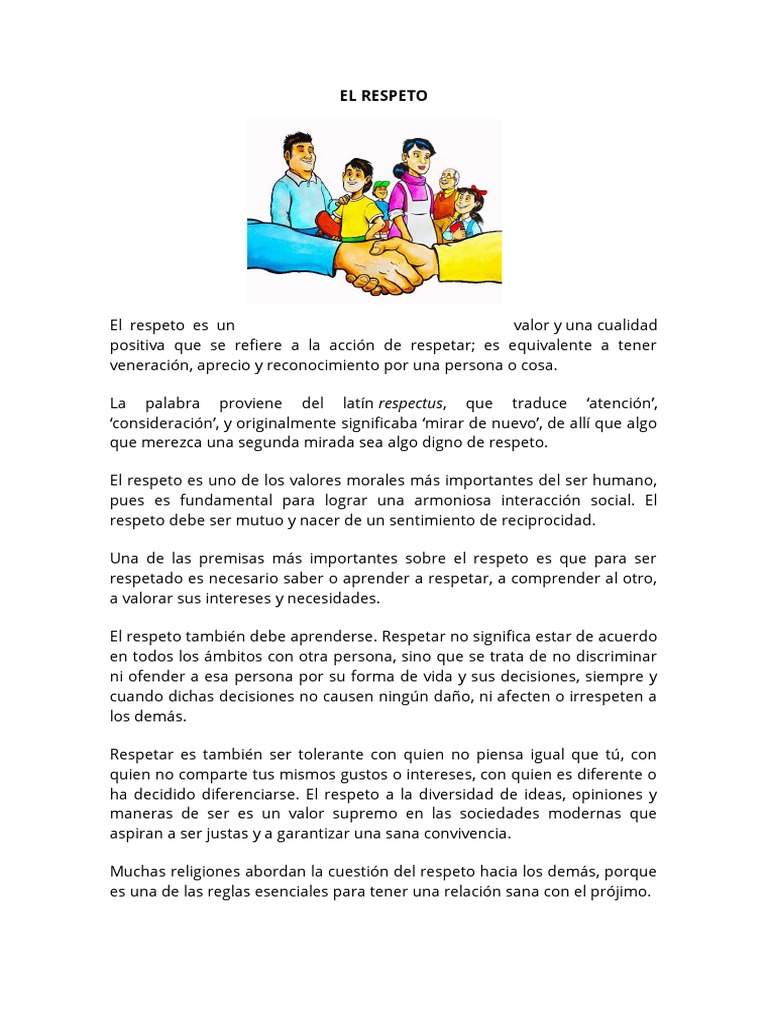 Definición y significado del respeto | PDF