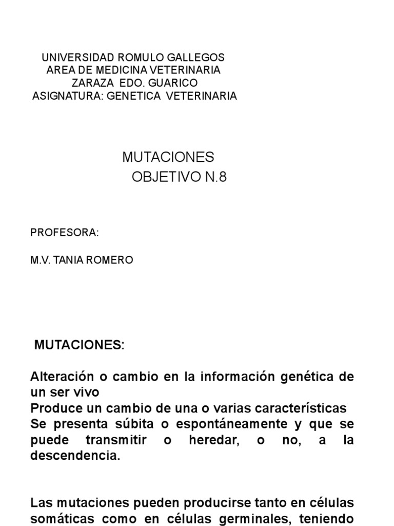 tema 7 mutaciones | PDF | Mutación | Mutageno