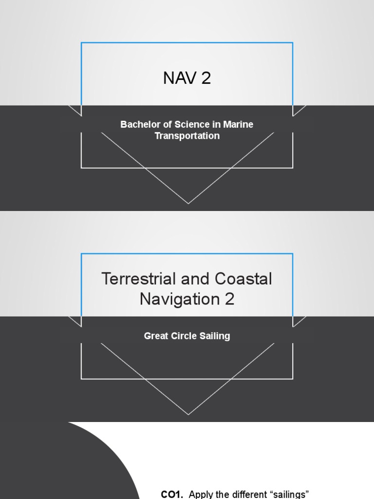 Great Circle Sailing in Navigation | PDF | Teaching Methods & Materials ...