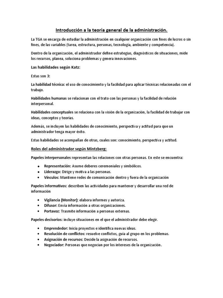 Introducción a la TGA y teorías administrativas | PDF | Liderazgo | Motivacional