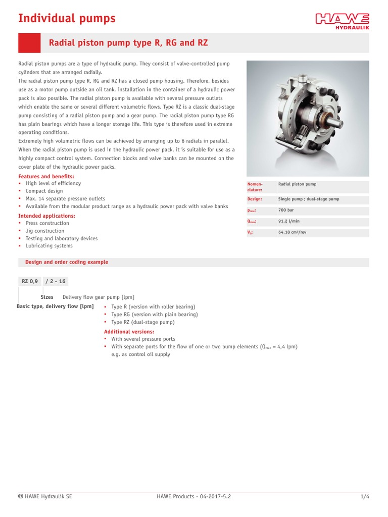 R RG RZ Hawe | PDF | Pump | Piston