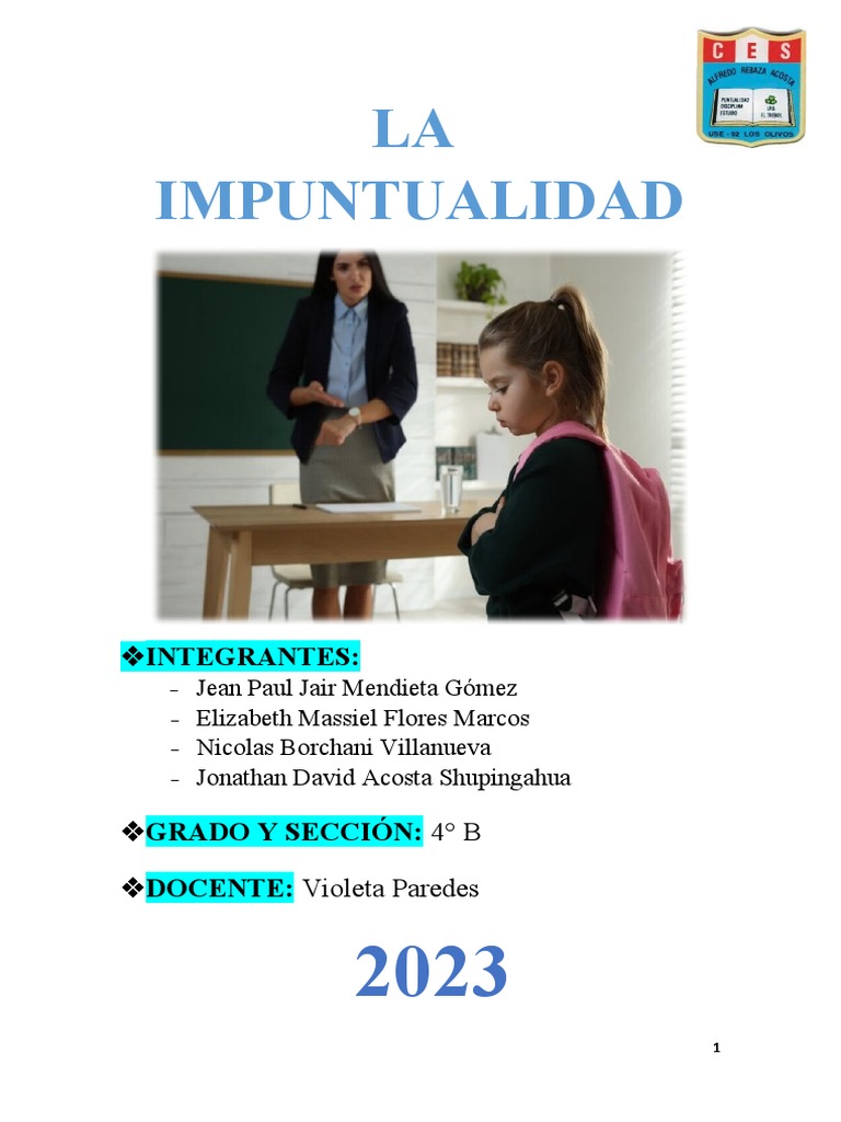 Proyecto La Impuntualidad CCSS | PDF | Familia | Aprendizaje