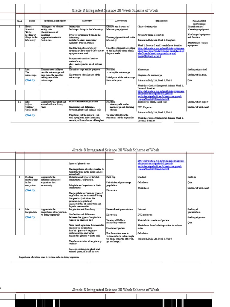Grade 8 Integrated Science Curriculum | PDF | Soil | Clay