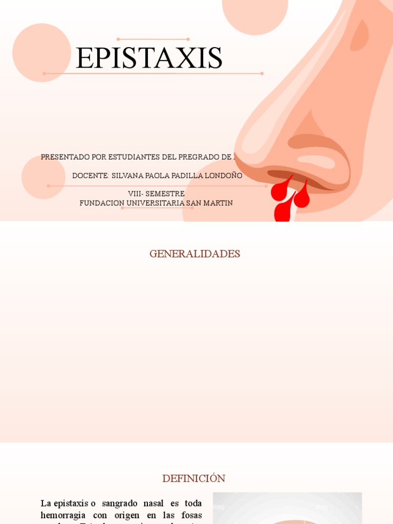 Eq - Otorrinolaringologia - Epistaxis | PDF | Rinología | Medicina CLINICA