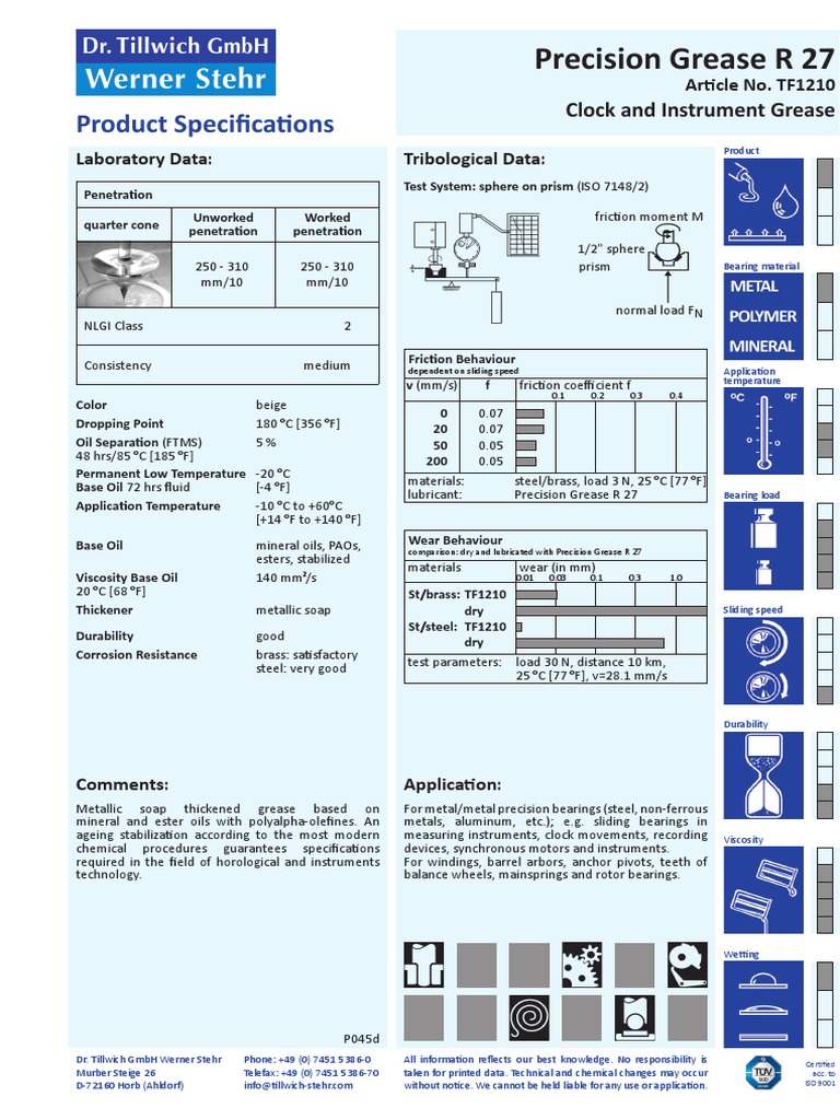 Precision Grease R 27 | PDF | Building Engineering | Applied And ...
