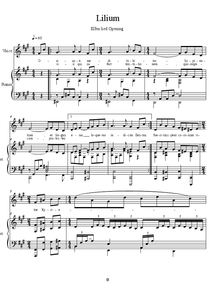 Lilium - Vocal Score | PDF