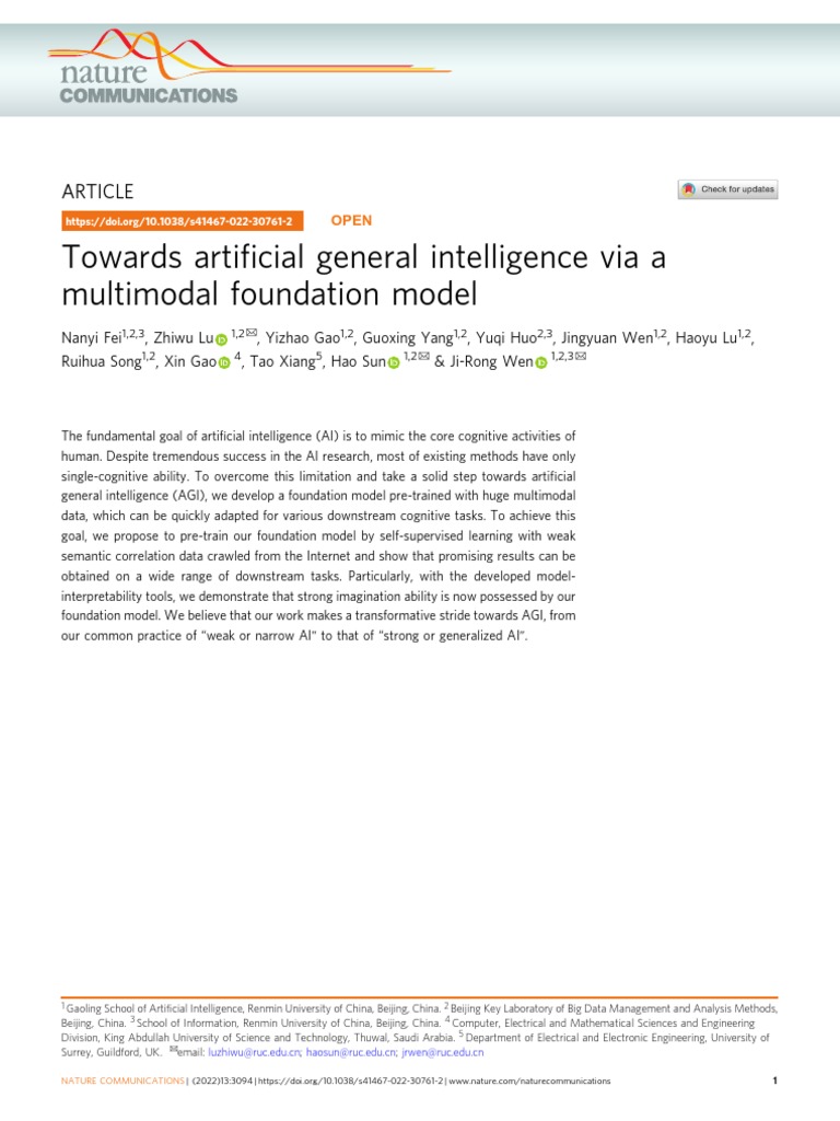S41467-022-30761-2-Towards Artificial General Intelligence Via A Multimodal Foundation Model ...