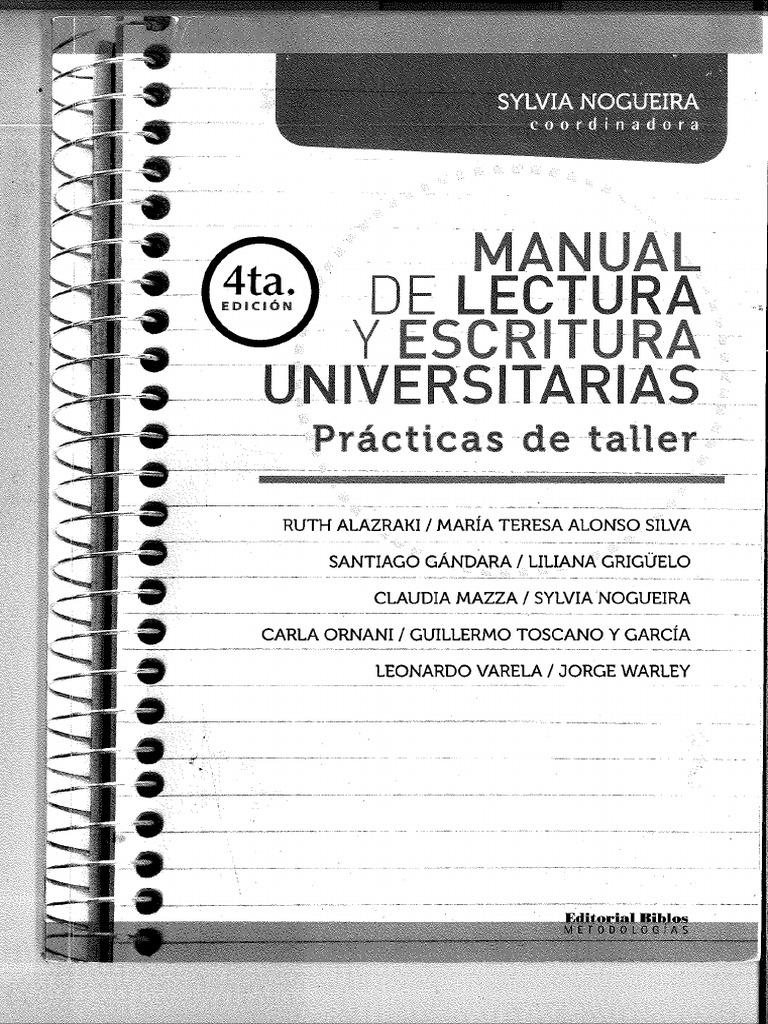 Manual de Lectura y Escritura Universitaria | PDF