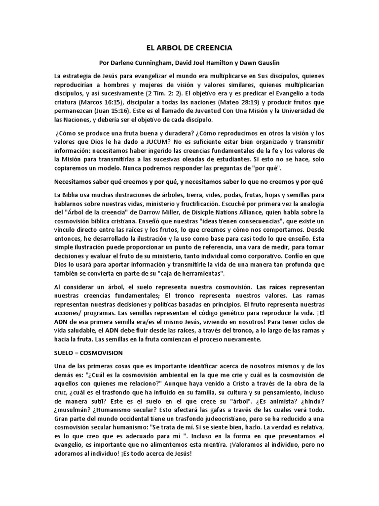 El Árbol de Creencias | PDF | Verdad | Dios