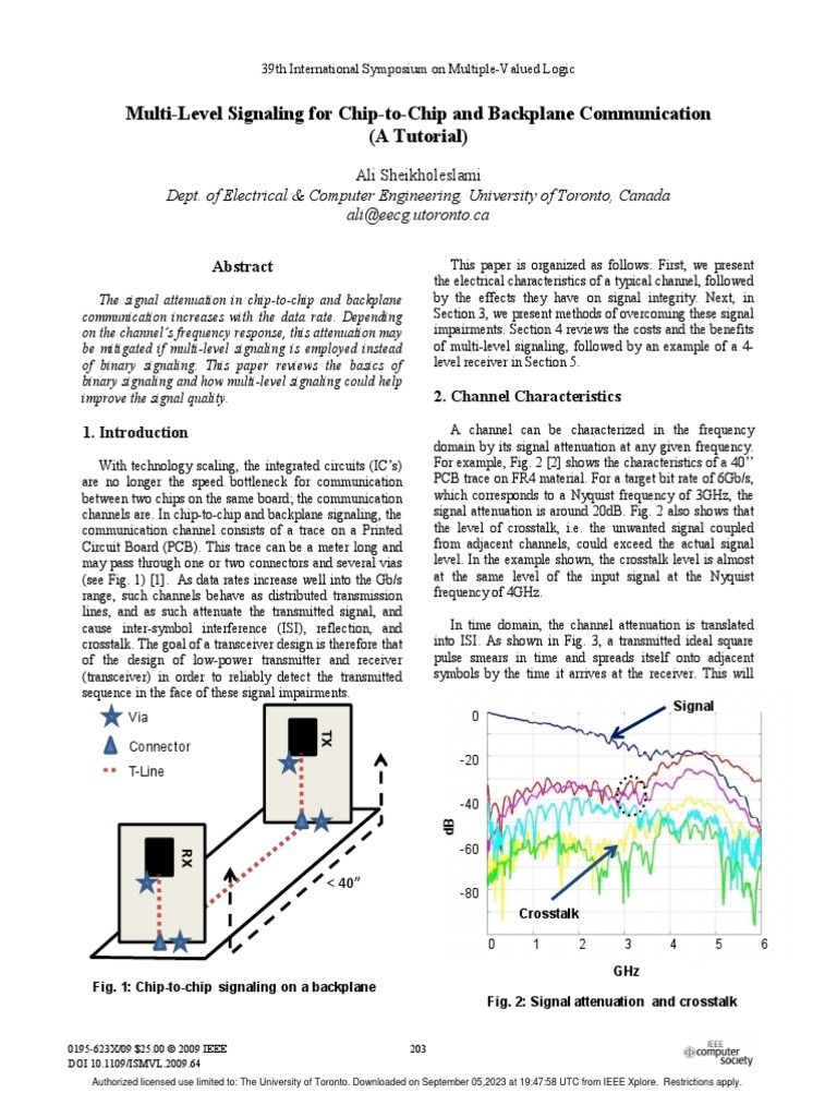 Multi-Level Signaling For Chip-to-Chip and Backplane Communication A ...