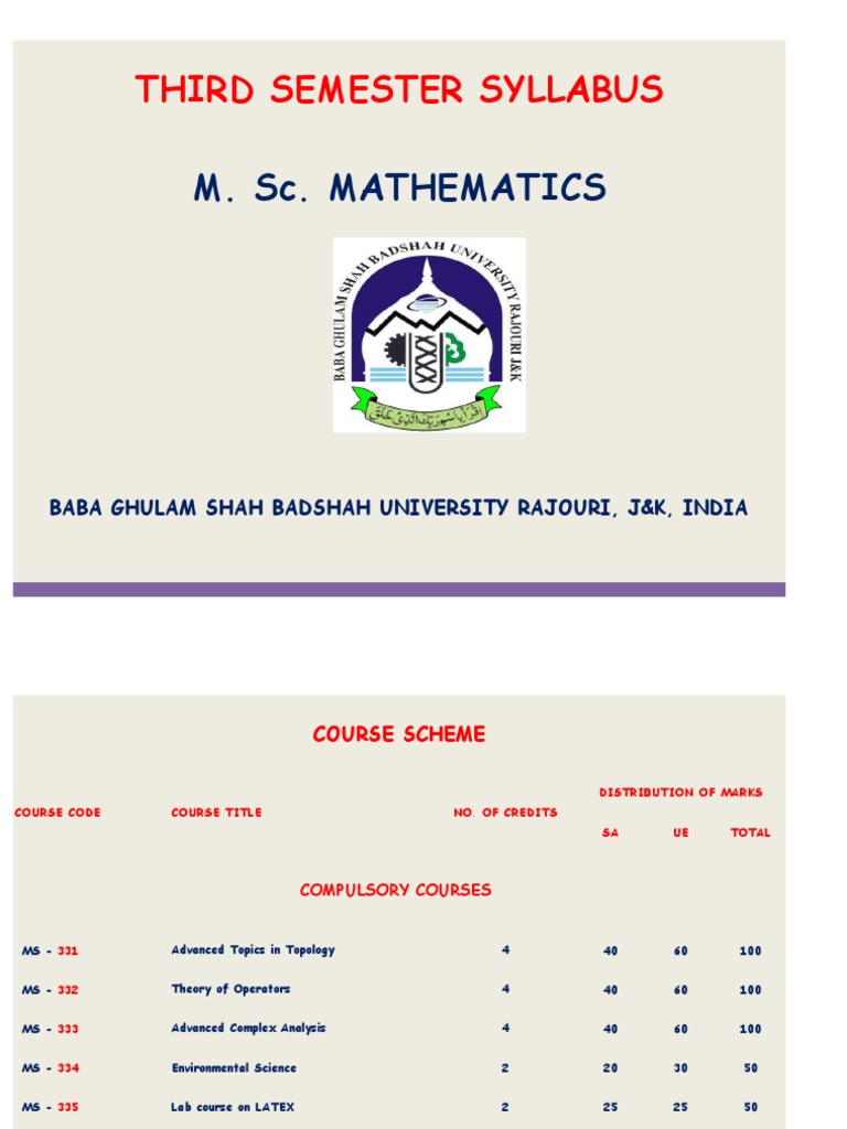 Sem III Mathematics | PDF | Distribution (Mathematics) | Operator ...