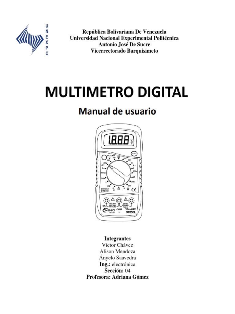 Manual de Uso Del Multimetro | PDF | Equipo eléctrico | Tecnología de información y comunicaciones