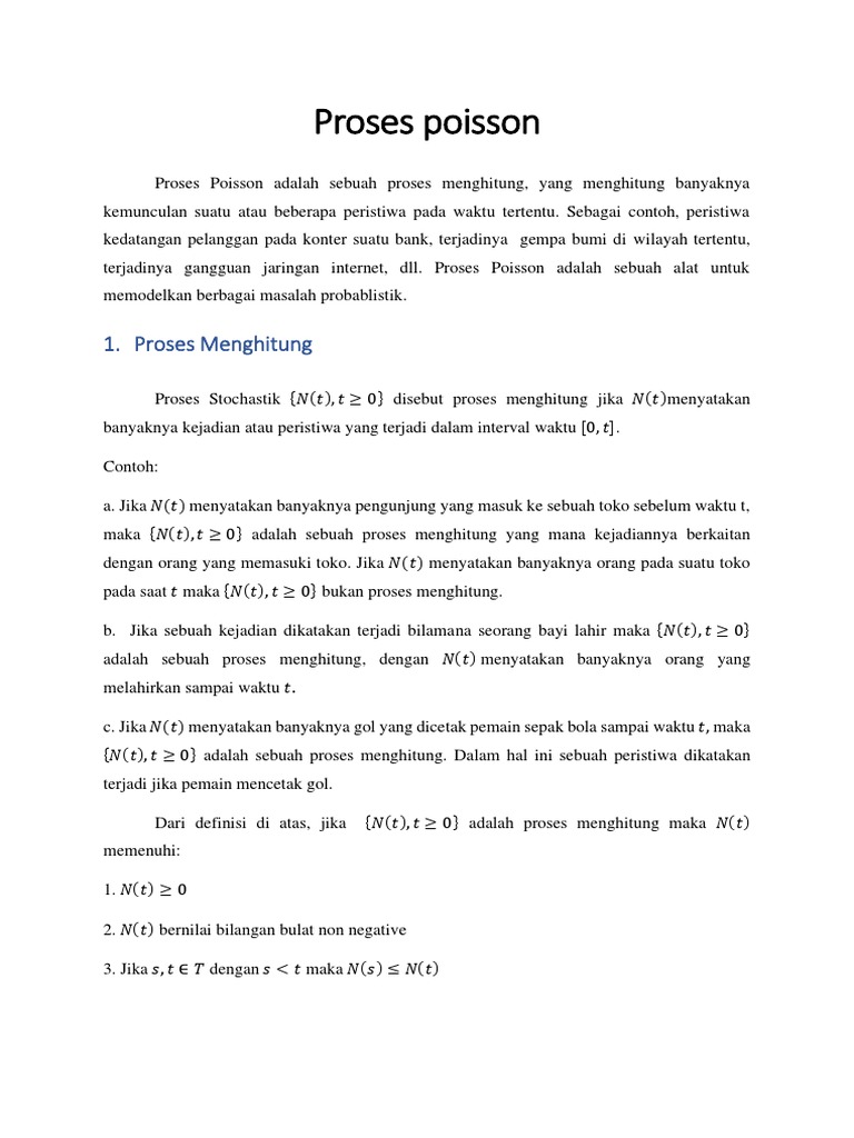 Proses Poisson | PDF